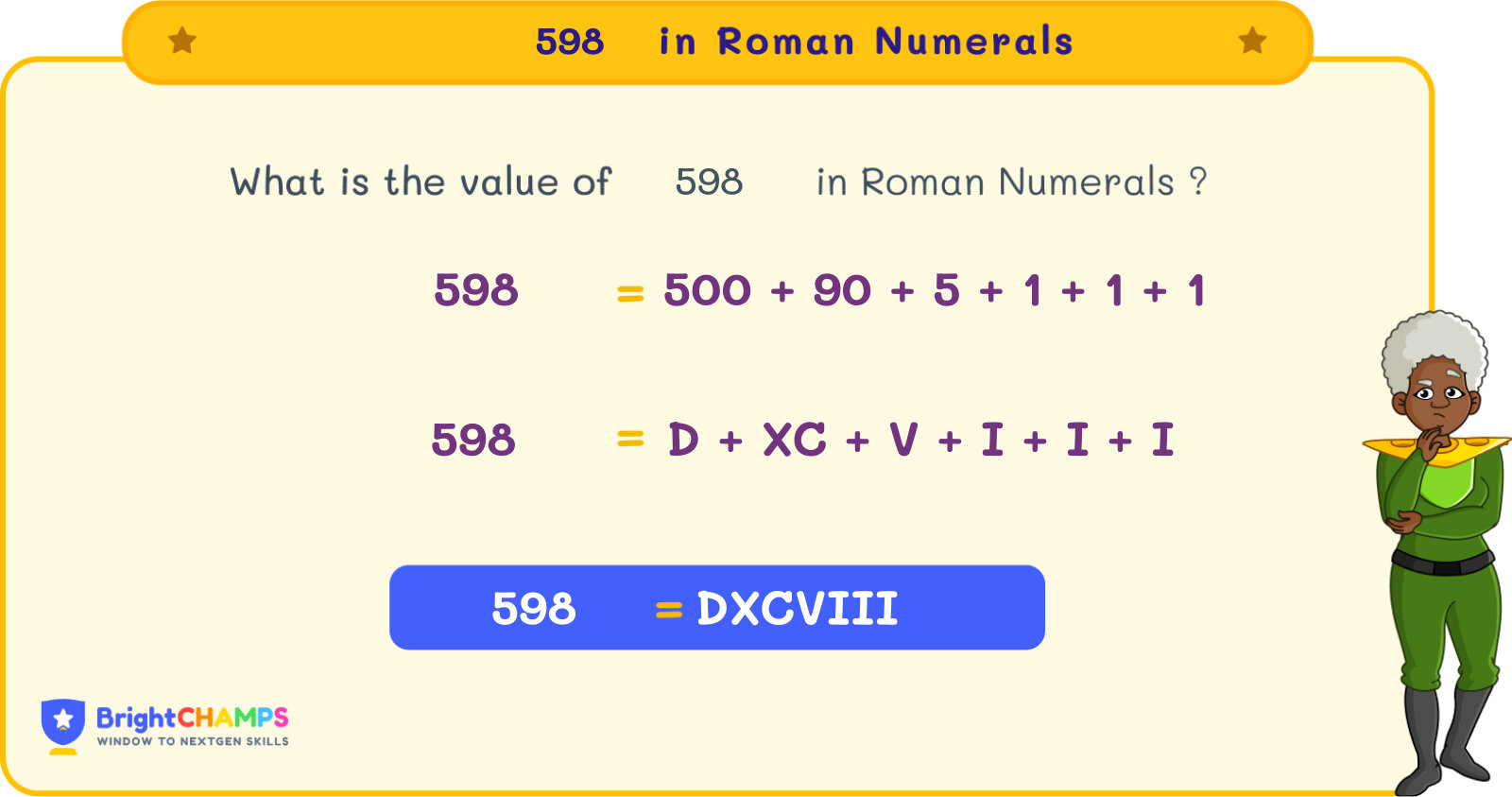 How to Write 598 in Roman Numerals