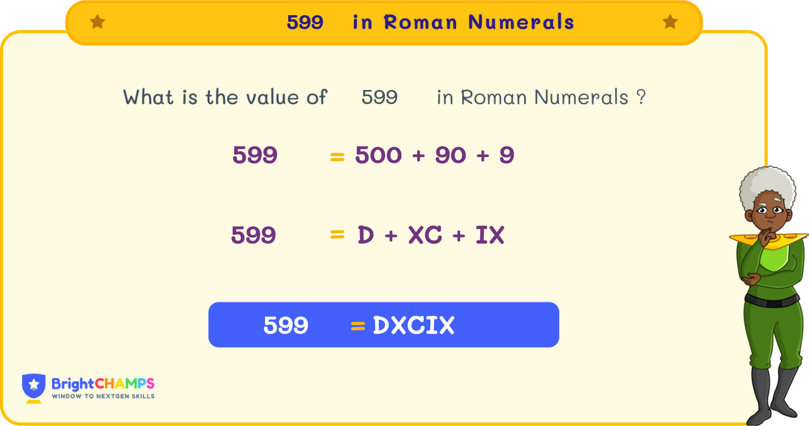 How to Write 599 in Roman Numerals