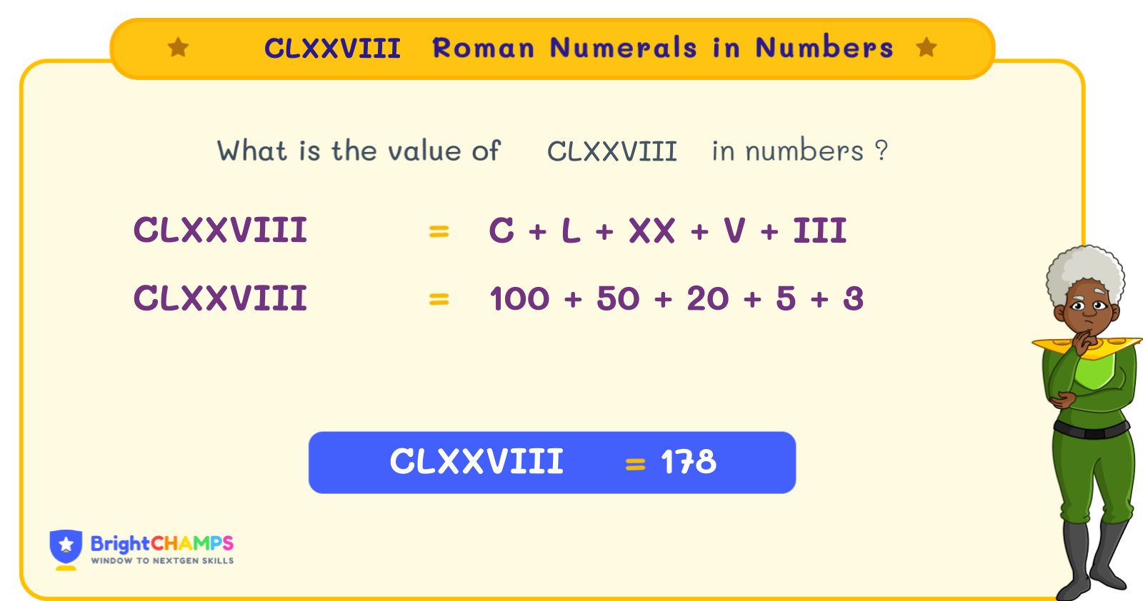 CLXXVIII Roman Numerals | How to Write CLXXVIII in Numbers