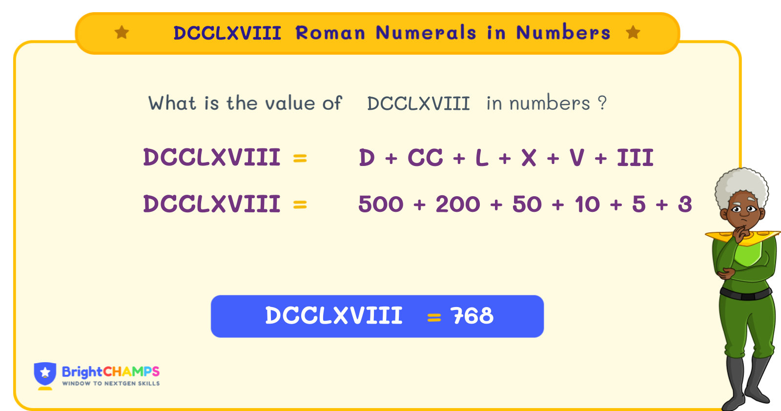 DCCLXVIII Roman Numerals | Number form of DCCLXVIII