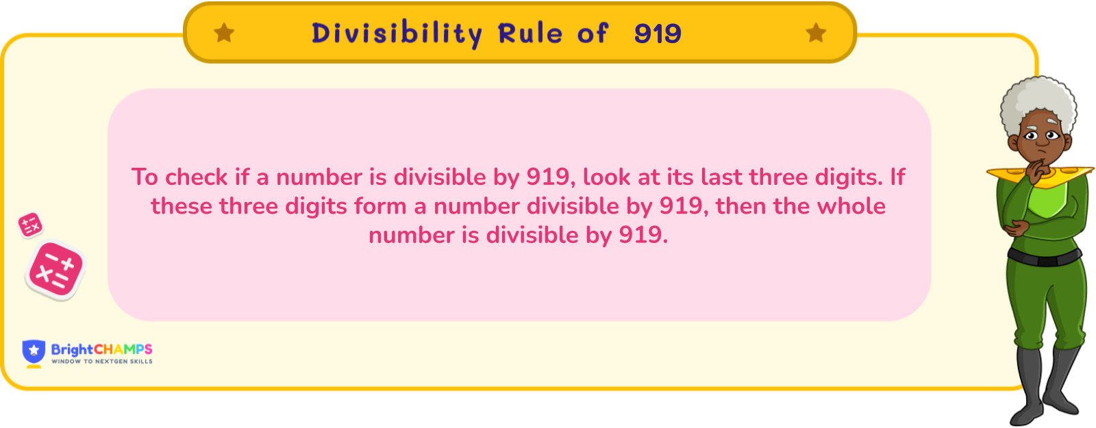 Divisibility Rule of 919 | Divisibility Test of 919
