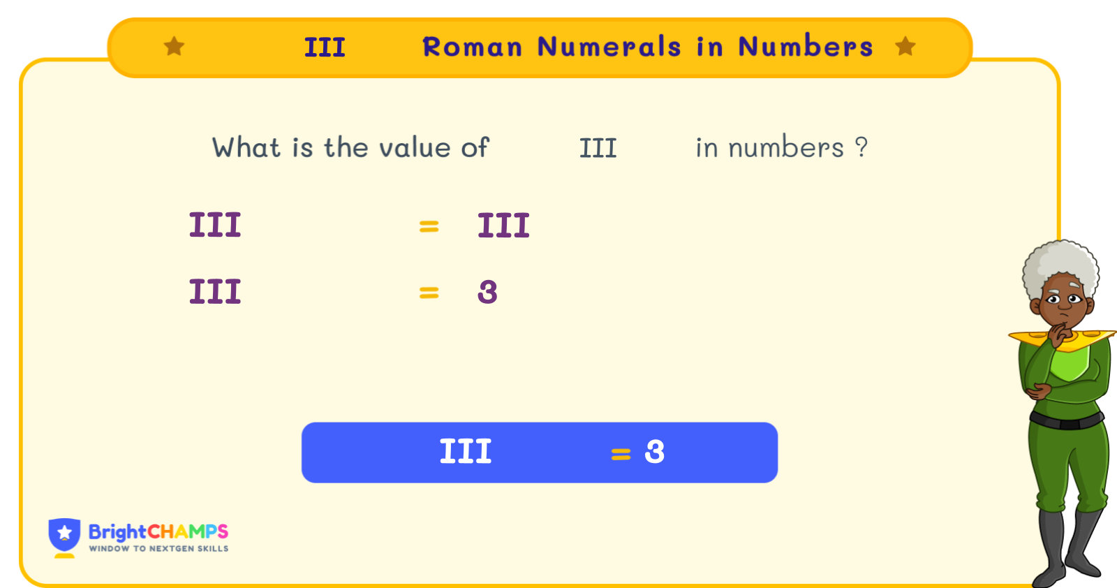 III Roman Numerals | How to Write III in Numbers