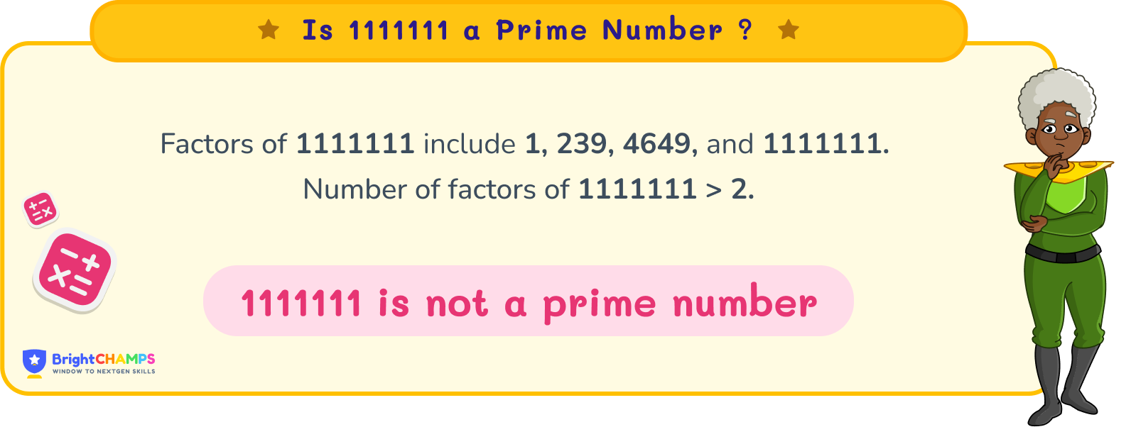 Is 1111111 a Prime Number or a Composite Number?