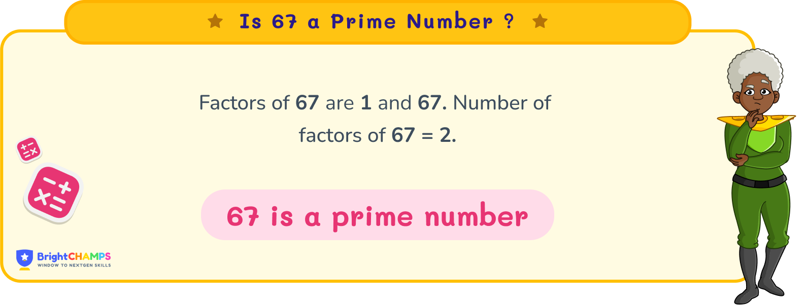 is 67 a prime number