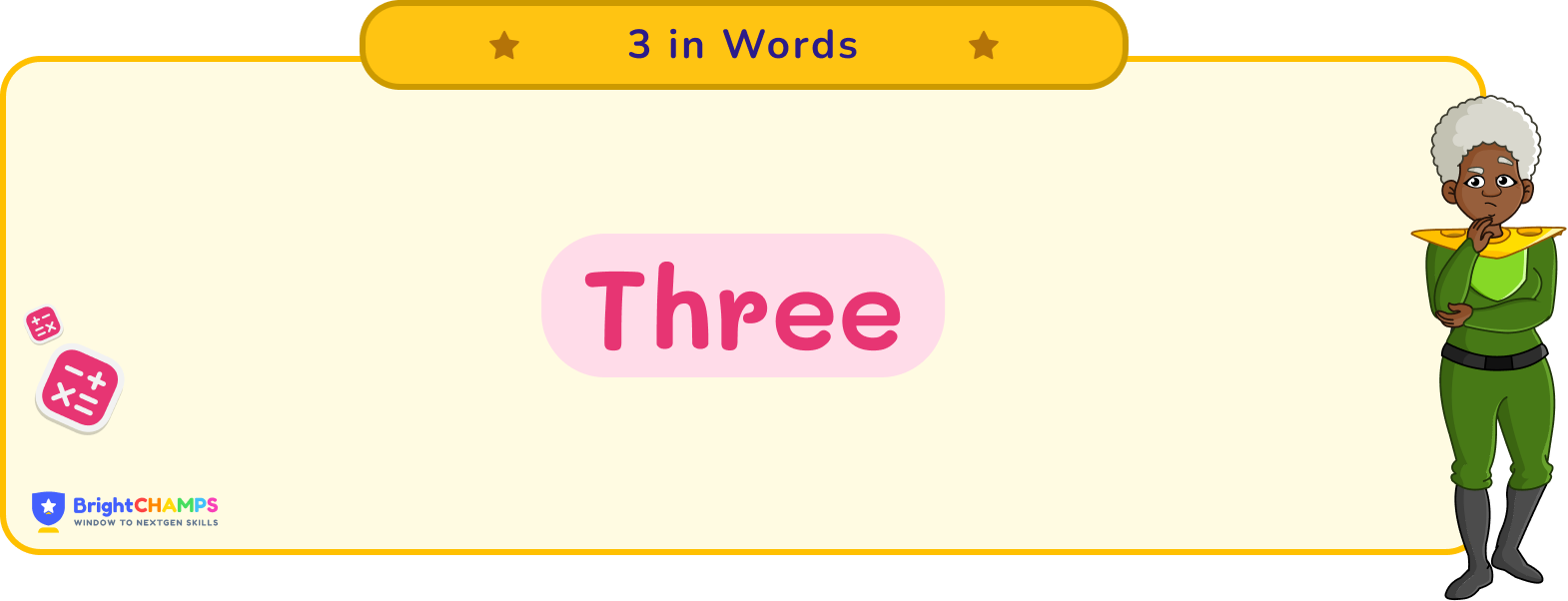 How to Write 3 in Words | 3 Spelling