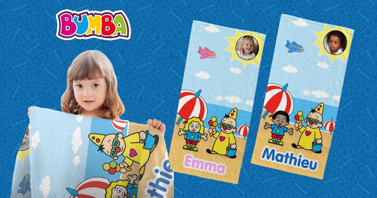Zomerpret met Bumba: handdoek - BubblyDoo | Gepersonaliseerde kinderboeken – Gegarandeerd ...