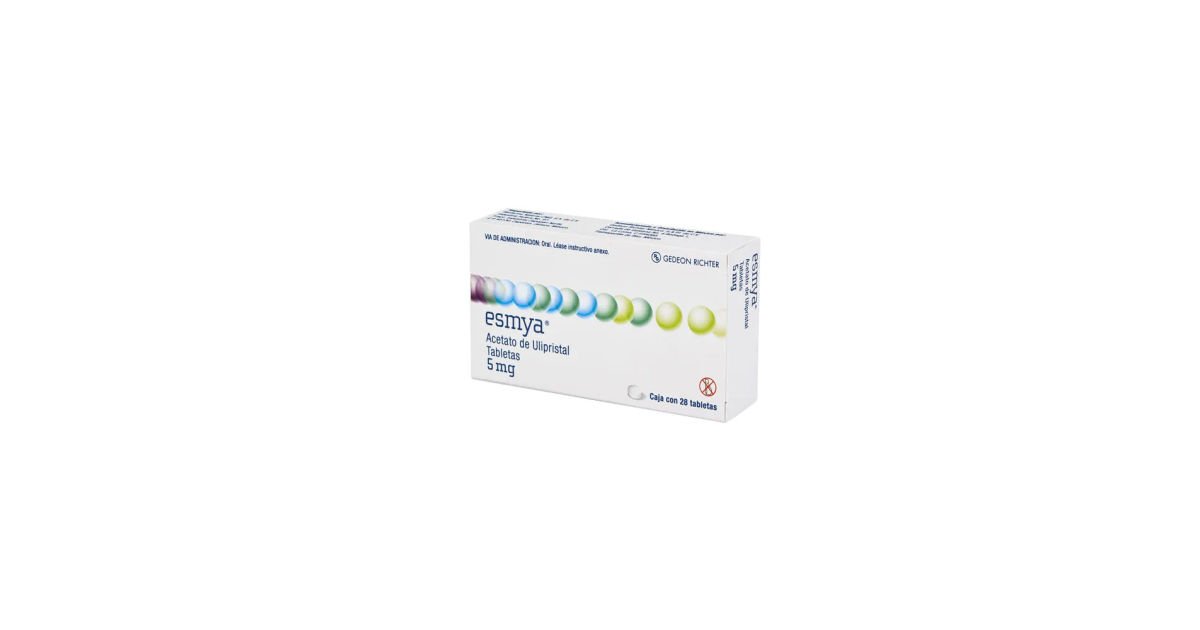 Esmya Acetato de Ulipristal (Gedeon Richter) Tabletas 5 mg 28 tabletas ...