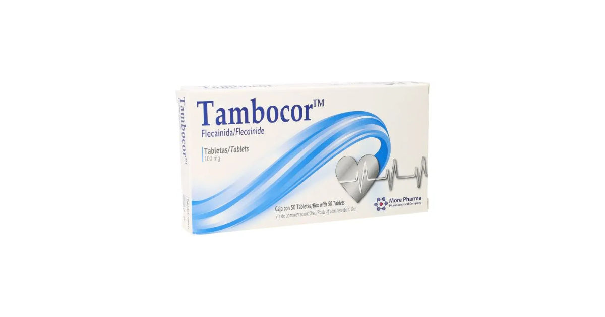 Tambocor Flecainida (More Pharma) Tabletas 100 mg 50 tabletas (1 caja ...