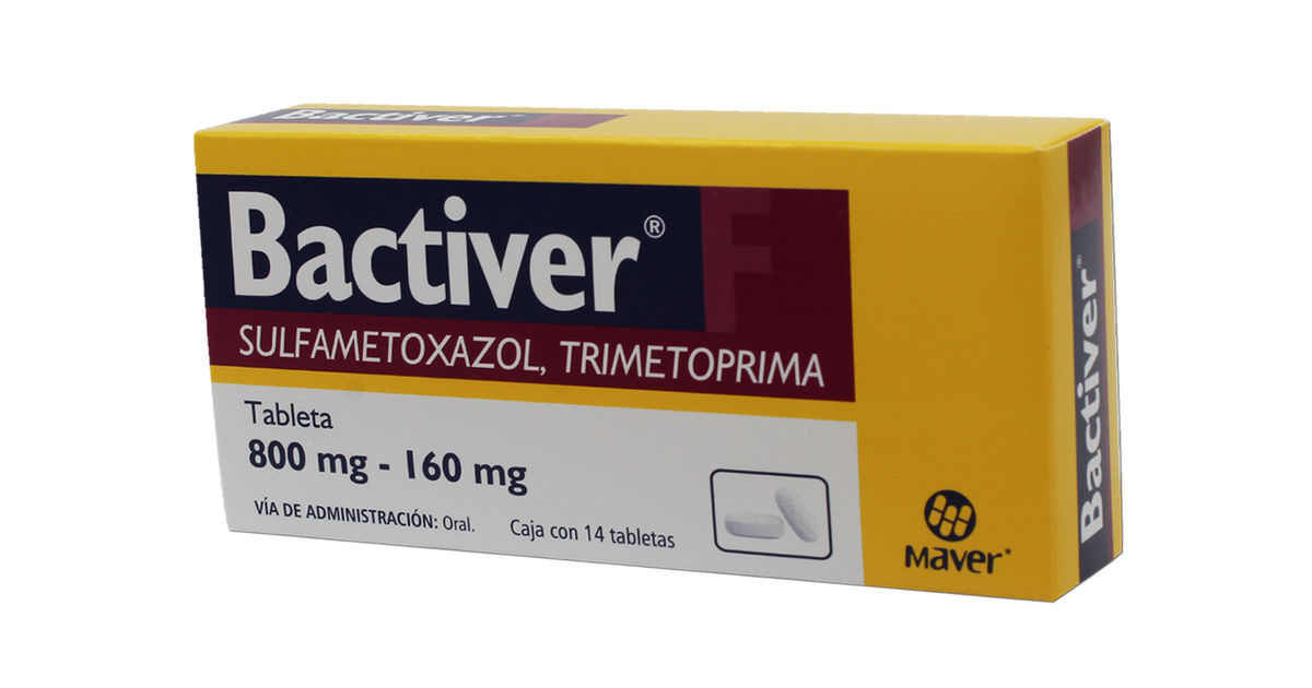 Bactiver Sulfametoxazol, Trimetoprima (Maver) Tabletas 800 mg, 160 mg ...