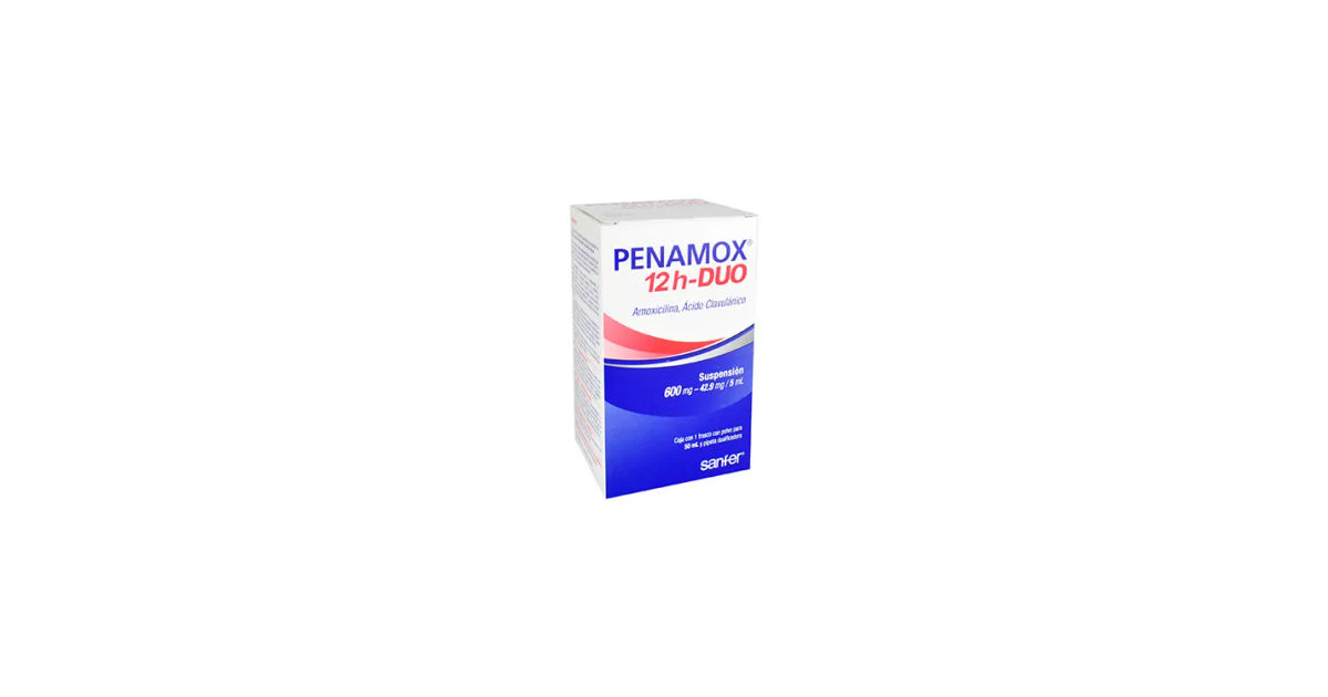 Penamox 12h-Duo Amoxicilina, Ácido Clavulánico (Sanfer) Suspensión ...