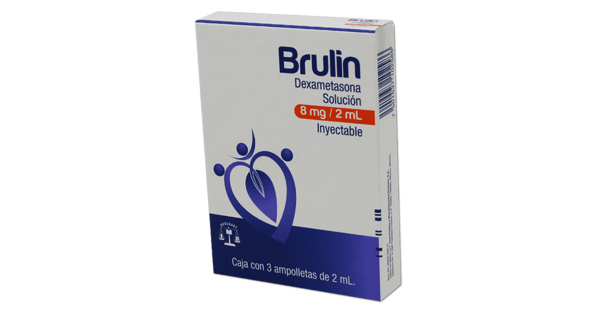 Brulin Dexametasona (Bruluart) Solución inyectable 8mg/2ml 2 ml (3 ...