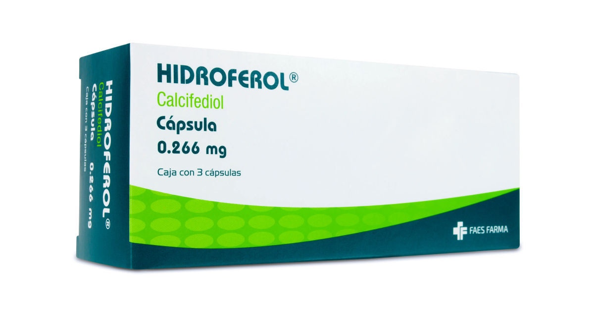 Hidroferol Calcifediol (Faes Farma) Cápsulas 0.266 mg 3 cápsulas (1 ...