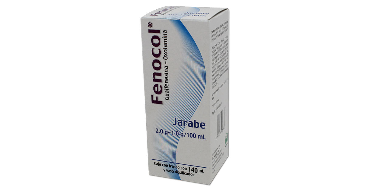 Fenocol Guafenesina, Oxolamina (Biomep) Jarabe 100mg/5ml, 50mg/5ml 140 ...