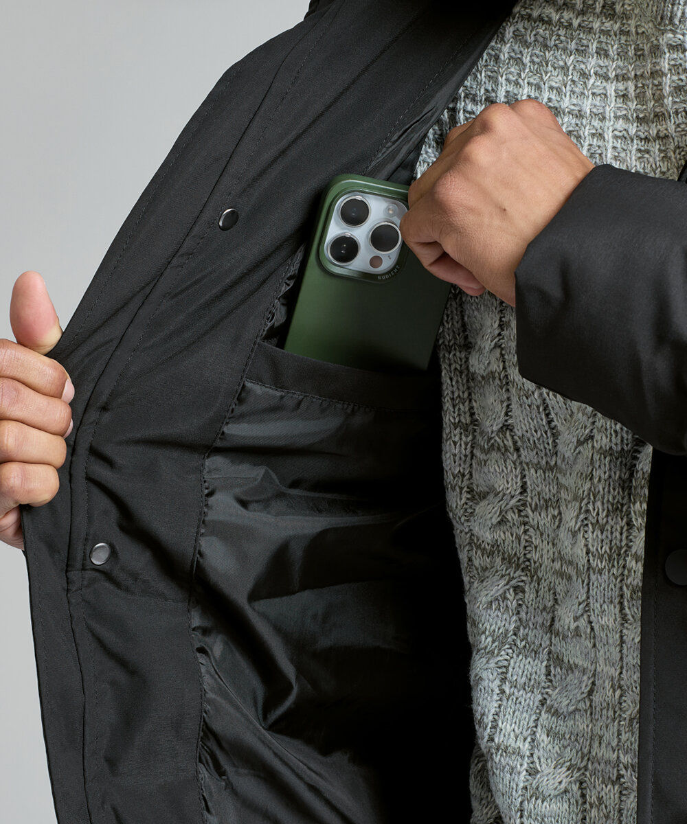 2786 Recycled bonded longline padded jacket