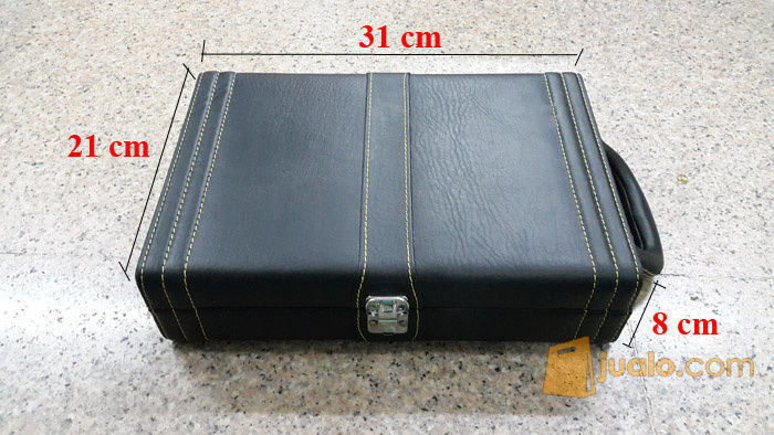 Koper alumunium kulit hitam / box alumunium ukuran 21 x 31 x 8cm ...