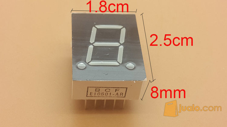seven segment led RED 1.8cm x 2.5cm x 8mm di Kota Jakarta Barat, DKI ...