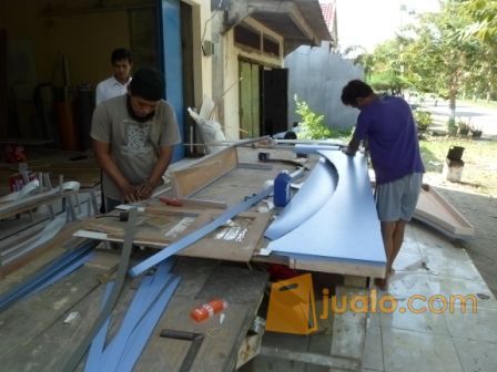 Backdrop Kantor Bahan Multiplek HPL + Furniture Semarang di Kota ...