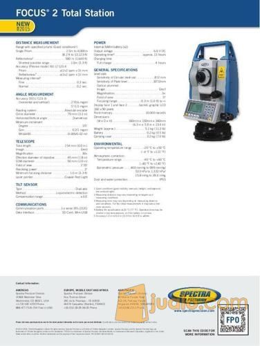 New Harga Total Station Spectra Focus 2 Full Shet Garansi 1 (Satu ...