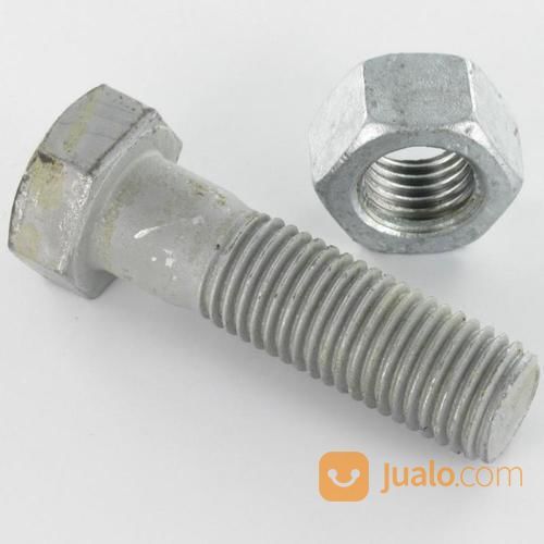 Hex Bolt ( Baut ) Grade 10.9 Black/Hitam Surface Finishing Hot Dip ...