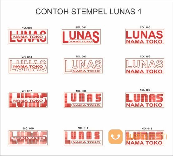 Stempel Lunas Custom di Kota Malang, Jawa Timur | Jualo.com