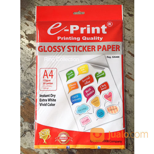Kertas Glossy Sticker Paper E-Print A4 di Kab. Banjarnegara, Jawa ...