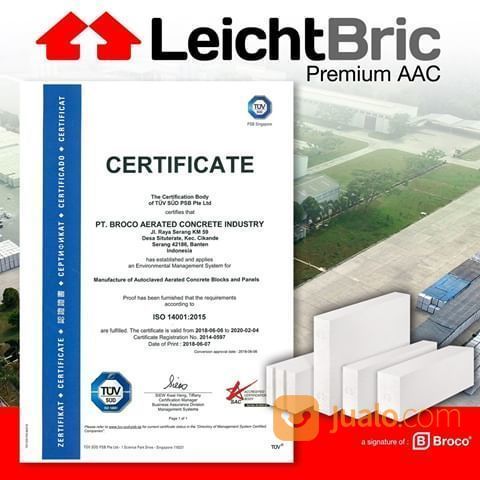 Bata Ringan Leichtbric Broco Murah Dan Mortar Leichtmix Broco Murah ...