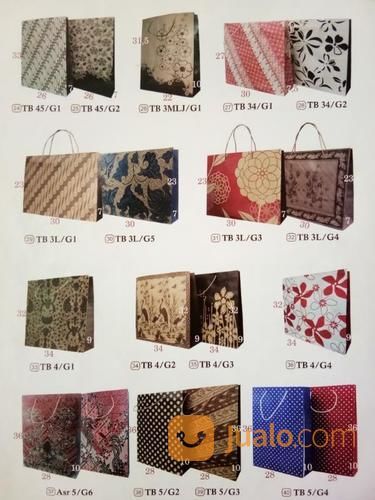 Paper Bag Batik Daun Biru Tua TB 3L/G5 Tipe (30) di Kota Surabaya, Jawa ...