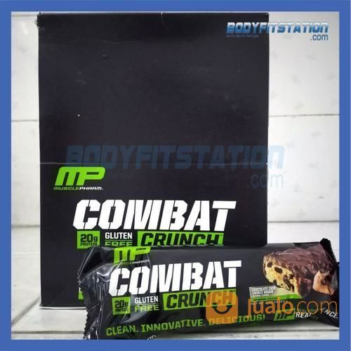 MusclePharm Combat Crunch 12 Bars / High Protein Bar Coklat Crunchy Mp ...