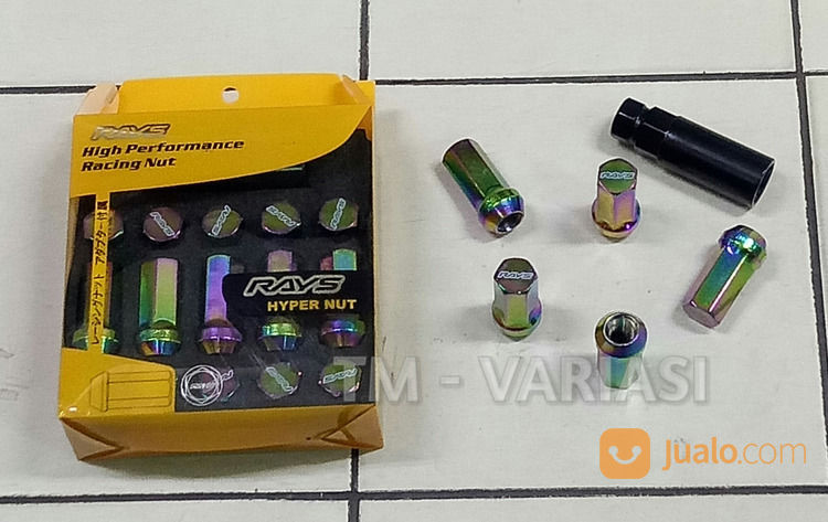 Baut Roda Racing Nut Rays Hyper Nut Besi Tebal Neochrome Rainbow Size 1 ...