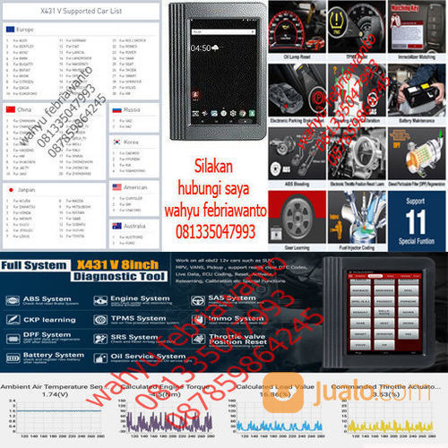 Launch X431 V Profesion Scan Tool Scanner Mobil Universal di Kab ...