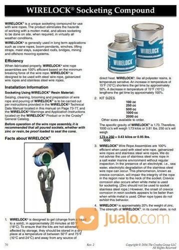 Wire Lock Crosby Socketing Compound,Lem Wirelock Resin Cor Sling di ...
