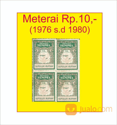 Meterai Tempel Rp,10 (Sepuluh Rp) di Kota Jakarta Pusat, DKI Jakarta ...
