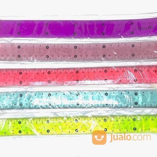 Penggaris Flexibel 30 Cm Panjang Mistar Lentur Garisan Lentur Alat ...