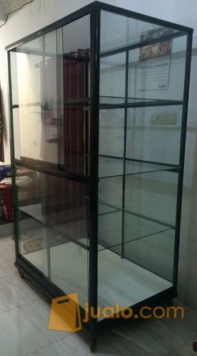 lemari - etalase kaca (cocok untuk display, usaha, partisi, lemari hias ...