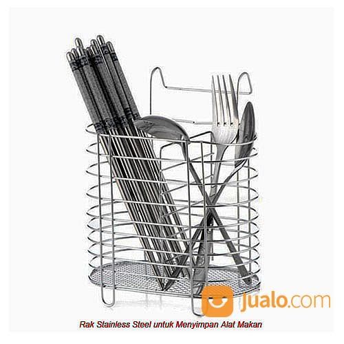 Rak Sendok Stainless Gantung Alat Penyimpan Peralatan Makan Kitchen Set ...