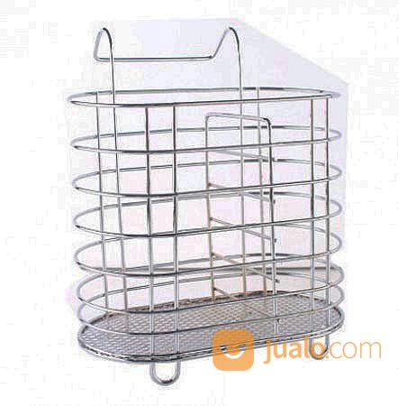 Rak Sendok Stainless Gantung Alat Penyimpan Peralatan Makan Kitchen Set ...