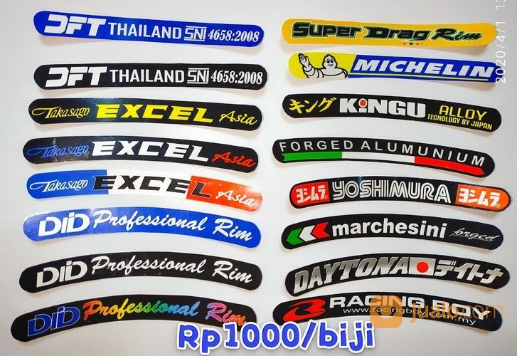 Sticker Velg Motor di Kota Malang, Jawa Timur | Jualo.com