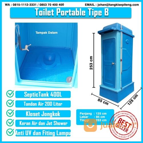 Toilet Umum Portable Sementara Tipe B di Kota Jakarta Barat, DKI ...