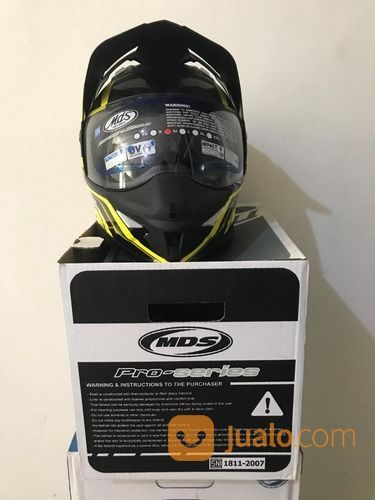 Helm MDS Super Pro Putih Hitam Kuning Seri 1 White Black Yellow di Kab ...