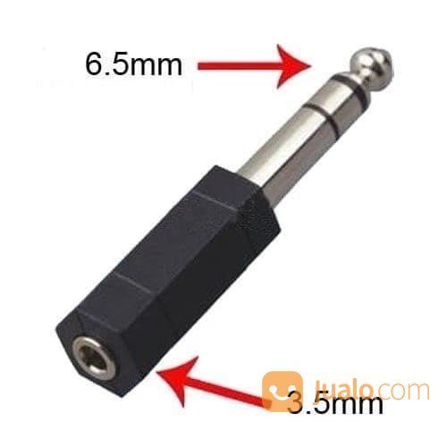 Konektor Connector Jack Audio 6.5 Male To 3.5 Female Hitam di Kota ...