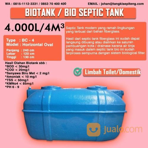 BIOTECH System Septic Tank Bio - Kapasitas 4 M3/Day 4000 Liter/Day di ...