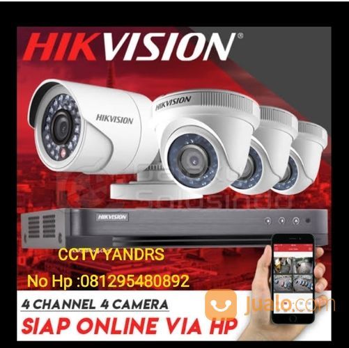 Paket CCTV HIKVISION 4 Channel 4 Camera FHD 1080p 2mp di Kota Jakarta ...