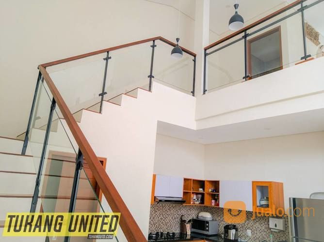 Railing Kaca Tempered Kombinasi Kayu Harga Murah Di Bali di Kab ...