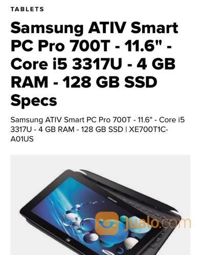 Samsung ATIV Smart PC Pro 700T - 11.6 Inch Core I5 3317U - 4GB RAM ...