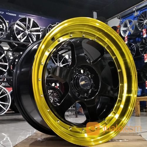Velg Mobil Avanza Rumoi Hsr Ring 17 Pcd 4x100/114,3 Black Gold Lips di ...