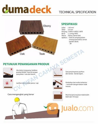 Duma Deck ( 5 Meter ) / Decking WPC / Lantai WPC / Lantai Kolam Renang di Kab. Sidoarjo, Jawa ...
