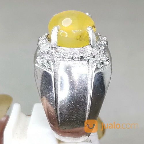 Cincin Batu Natural Mata Kucing Kuning Opal Ring Perak Asli di Kota ...