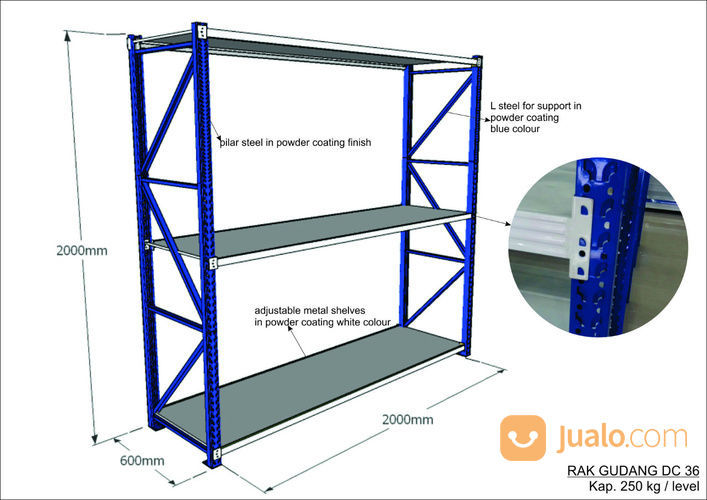 RAK GUDANG TINGGI 2 METER TIPE JOINTER di Kab. Tangerang, Banten ...