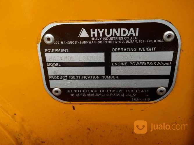 Alat Berat Backhoe Loader Type : H930S Merek : Hyundai di Kota Medan ...