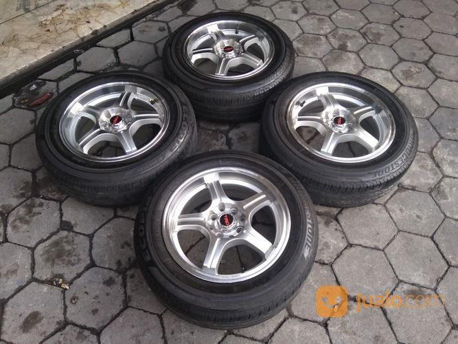 Velg TRD R15x6,5 ET38 Pcd 4x100, 4x114 + Ban Bridgestone 185/65R15 di ...